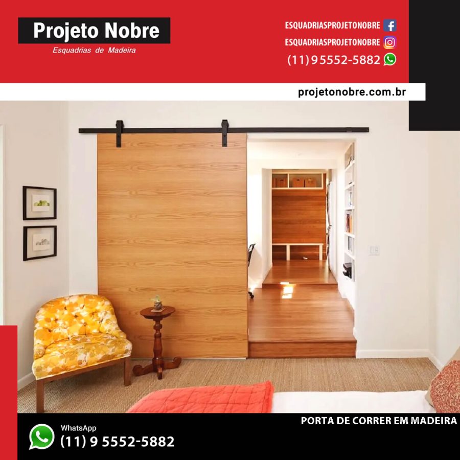 Porta de Correr em Madeira: Versatilidade e Funcionalidade em Um Design ...